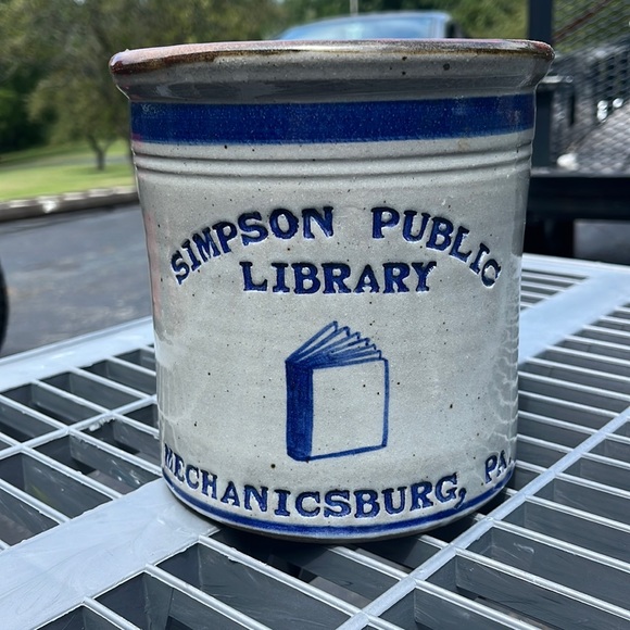 Accents | Vintage Simpson Public Library Crock | Poshmark